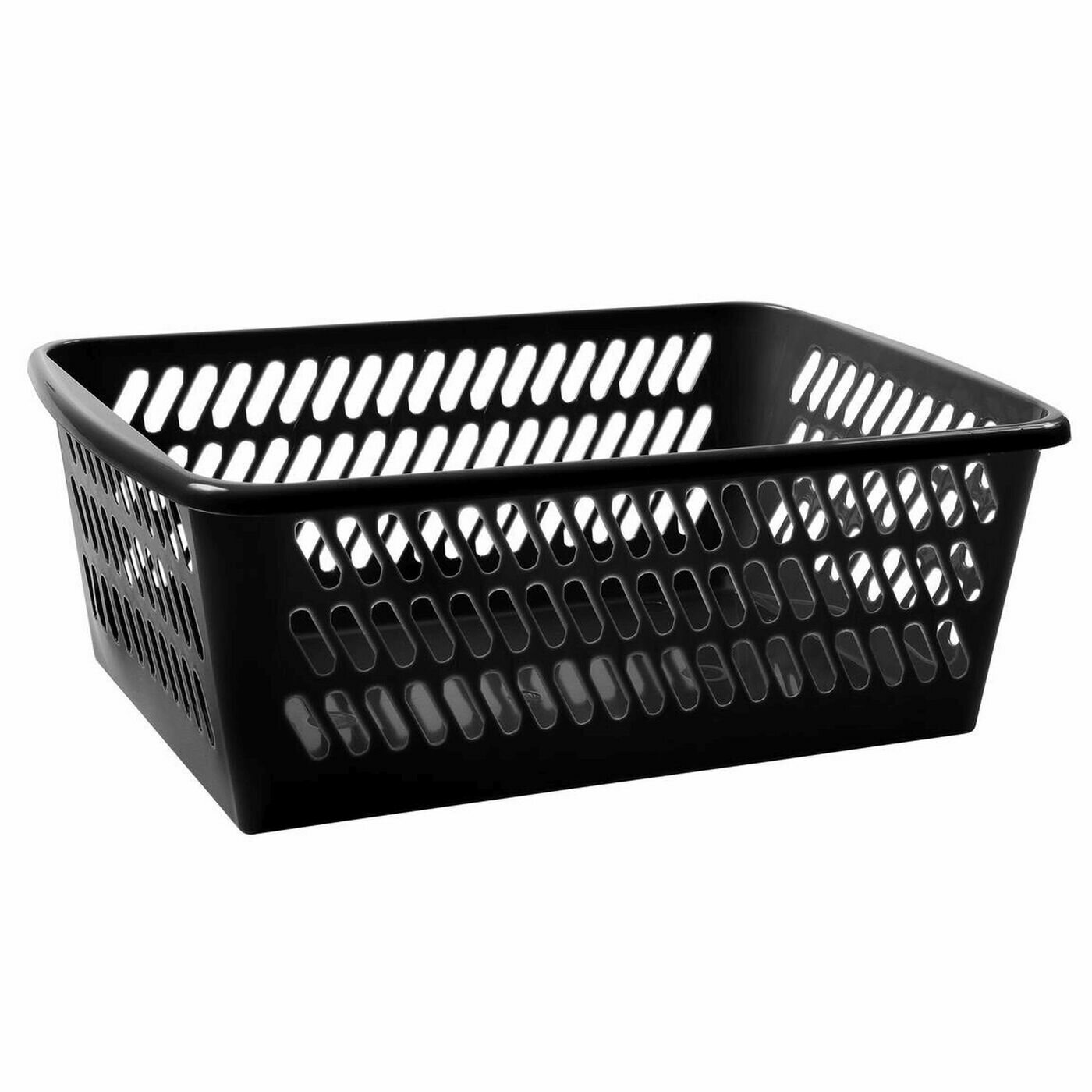 Koszyk plastikowy uniwersalny Plast Team 29 x 20 x 10,5 cm czarny ...